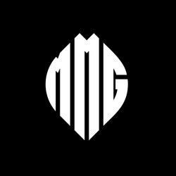 Mmg circle letter logo design Royalty Free Vector Image