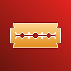 Razor blade sign dark gray icon on transparent Vector Image