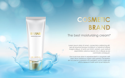 Template for advertising poster cosmetic Vector Image