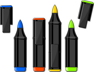 Markers color Royalty Free Vector Image - VectorStock