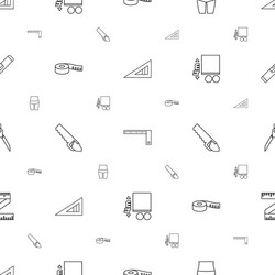 Ruler icons pattern seamless white background Vector Image