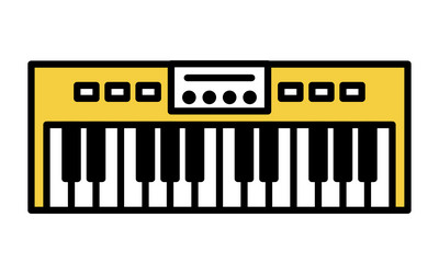 Simple icon set of music and musical instruments Vector Image