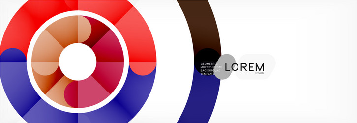 Round linear circle shapes background Royalty Free Vector