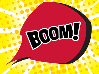 Boom in pop art style Royalty Free Vector Image