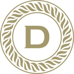 Initial d with circle logo template elegant logo Vector Image