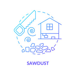 Sawdust concept icon Royalty Free Vector Image