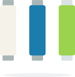 Thread spool and sewing needle Royalty Free Vector Image