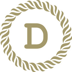 Initial d with circle logo template elegant logo Vector Image