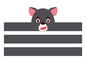 Printable mouse paper crown party headband die Vector Image