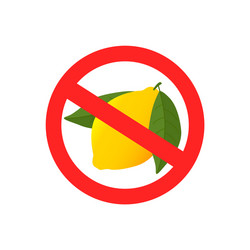 Sign no strawberry red stop fruit Royalty Free Vector Image