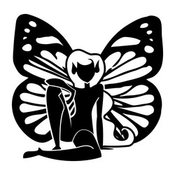 Sitting Fairy Silhouette Vector Images (over 340)