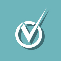 Rounded check mark icon Royalty Free Vector Image