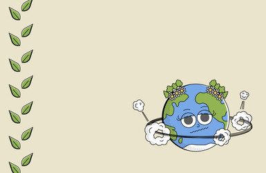 World earth day environment vintage Royalty Free Vector