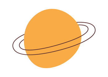 Planet with ring Royalty Free Vector Image - VectorStock