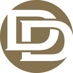 Initial d with circle logo template elegant logo Vector Image