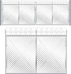 Metal mesh gate Royalty Free Vector Image - VectorStock