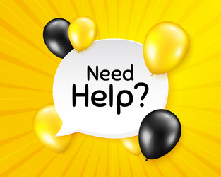Need help symbol support service sign Royalty Free Vector