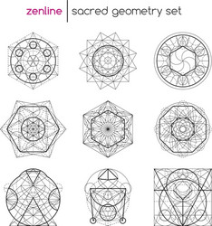 Sacred geometry set Royalty Free Vector Image - VectorStock