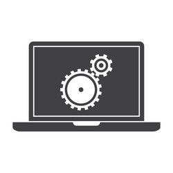 Testing software silhouette Royalty Free Vector Image