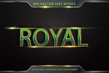 Text effect in 3d emerald words theme Royalty Free Vector