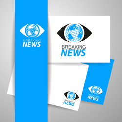 Breaking news logo template Royalty Free Vector Image
