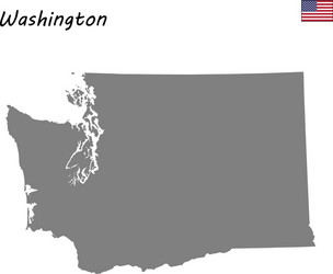 Map of united states america with state names Vector Image