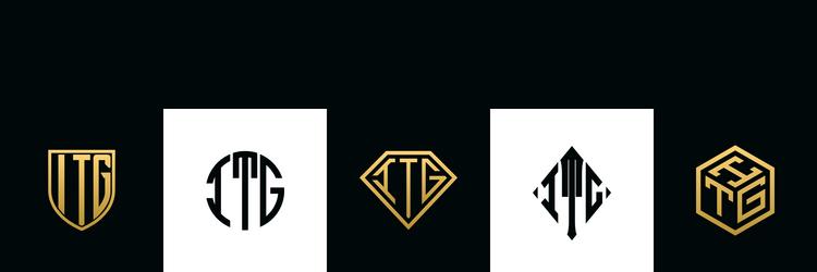 Initial letters asb logo designs bundle Royalty Free Vector