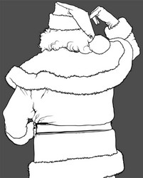 Santa claus without hat Royalty Free Vector Image