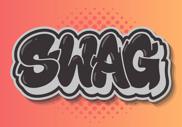 Swag label sign logo hand drawn lettering type Vector Image