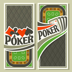 Vertical banner for poker game Royalty Free Vector Image