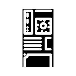 Computer case gaming pc isometric icon Royalty Free Vector