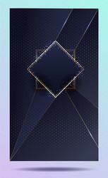 Gold box design patterns golden glowing Royalty Free Vector