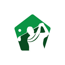 Golf logo swing sh Royalty Free Vector Image - VectorStock