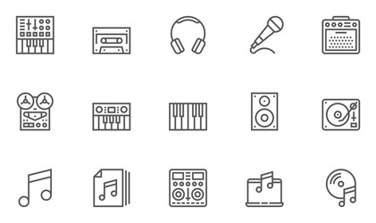 Dance music icons Royalty Free Vector Image - VectorStock