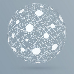 3d sphere global digital connections technology Vector Image
