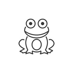 Frog pixel icon animal Royalty Free Vector Image