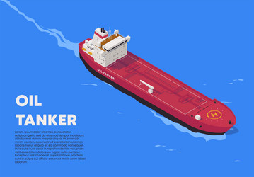 Detailed offshore lng tanker in isometry Vector Image