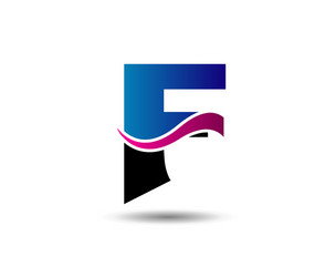 Corporate logo f letter company design temp Vector Image