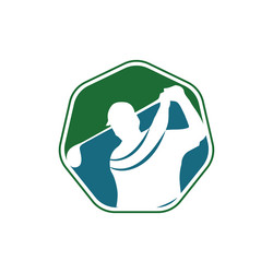 Golf logo swing sh Royalty Free Vector Image - VectorStock