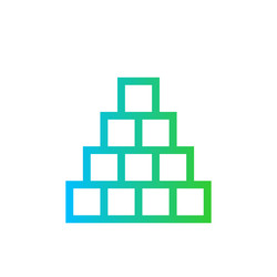 Quantity key performance indicator icon Royalty Free Vector