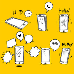 Mobile phone in hand icon Royalty Free Vector Image