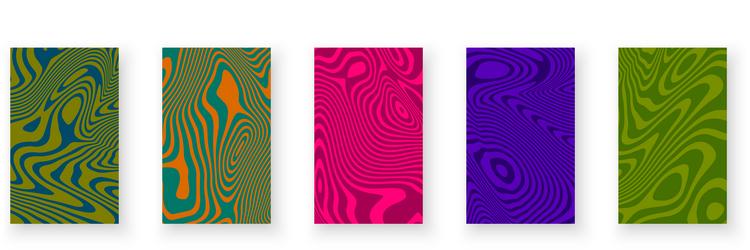 Set of contrast abstract poster designs Royalty Free Vector