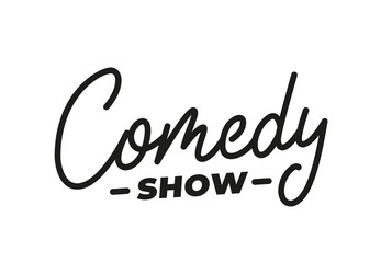 Comedy show neon template lettering Royalty Free Vector