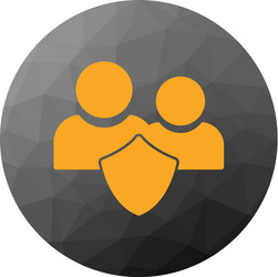 Gdpr security team icon Royalty Free Vector Image