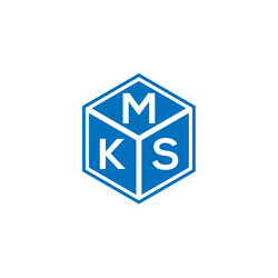 Mks letter logo design on white background Vector Image