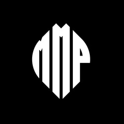 Mmp circle letter logo design Royalty Free Vector Image