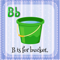 Flashcard letter b is for bathtub Royalty Free Vector Image