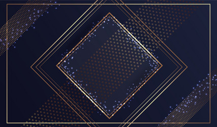 Gold box design patterns golden glowing Royalty Free Vector