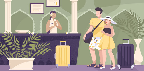 Hotel activities background Royalty Free Vector Image