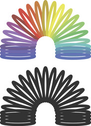 Rainbow spiral spring toy children magic slinky Vector Image